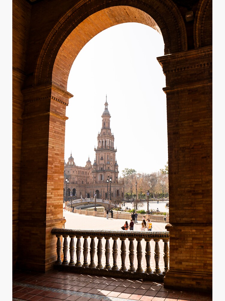 "Plaza de España Seville Colors" Sticker for Sale by designbymarcs ...