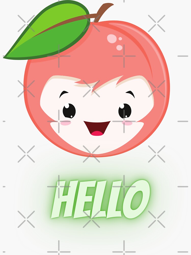 "hello stickers - funny fantasy fruit sticker" Sticker for Sale by JD ...