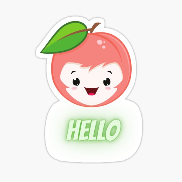 "hello stickers - funny fantasy fruit sticker" Sticker for Sale by JD ...