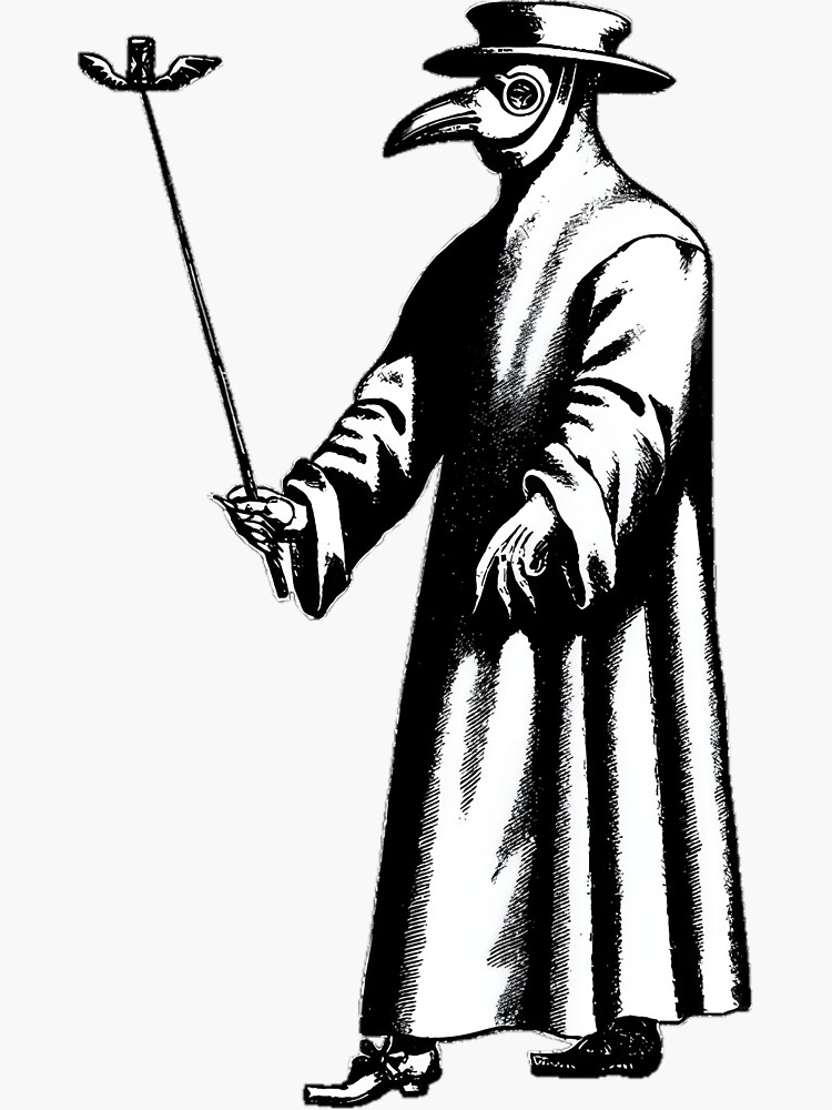 "Doc beak - plague doctor dr. Beak - Pestologist Classic " Sticker for ...