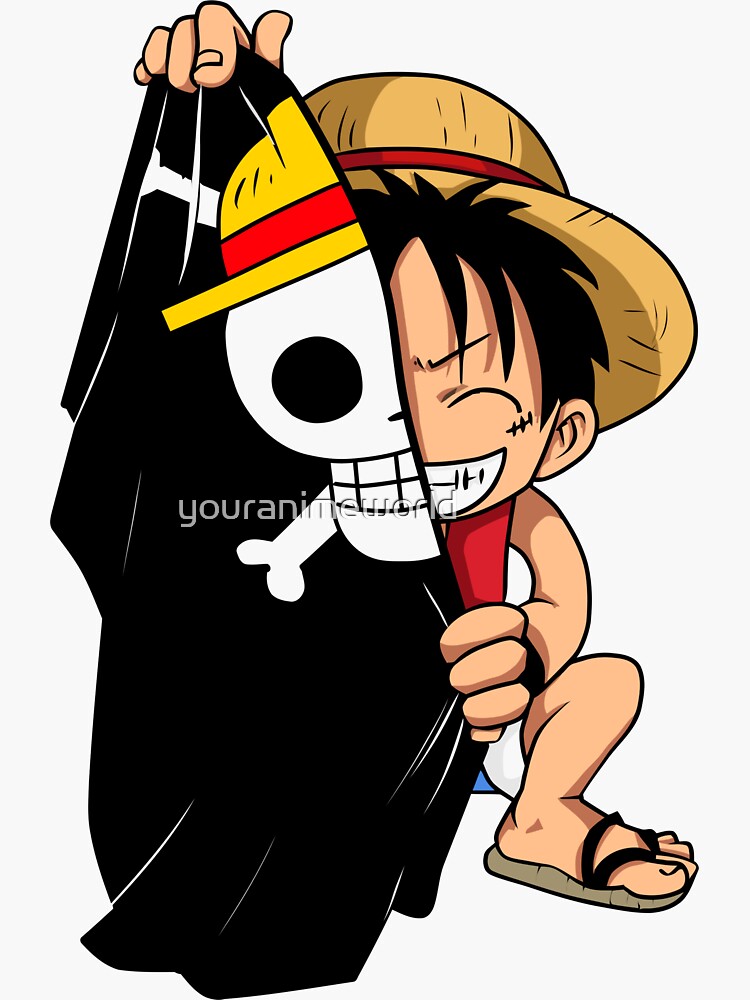 "luffy one piece" Sticker for Sale by youranimeworld | Redbubble