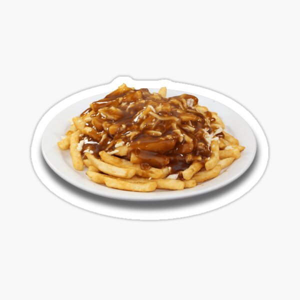 "Plate of Poutine" Sticker for Sale by annameowmeow | Redbubble