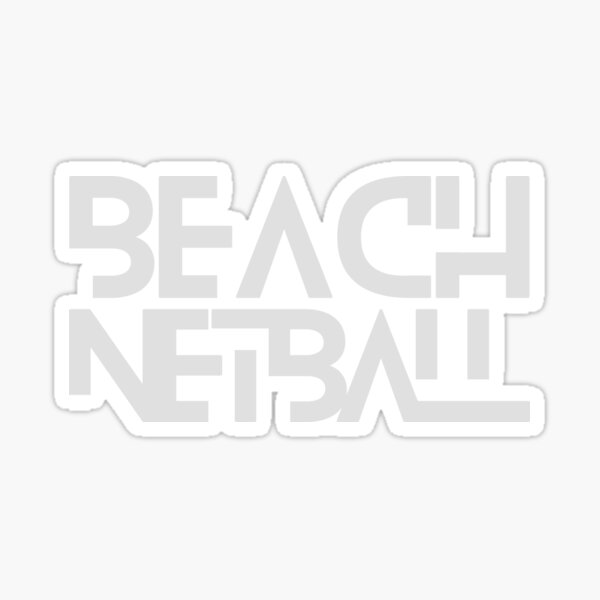 "Simply Beach Netball - Grey Print" Sticker for Sale by NeonReef ...