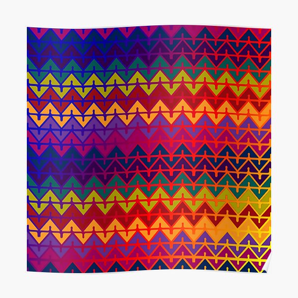 "TRIBAL ZIG ZAG" Poster for Sale by deepseaart | Redbubble