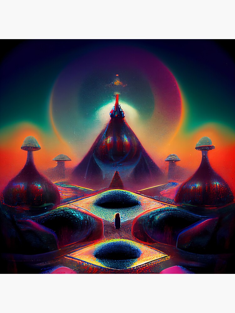 "colorful lsd and dmt drawing" Sticker for Sale by artificial--art ...