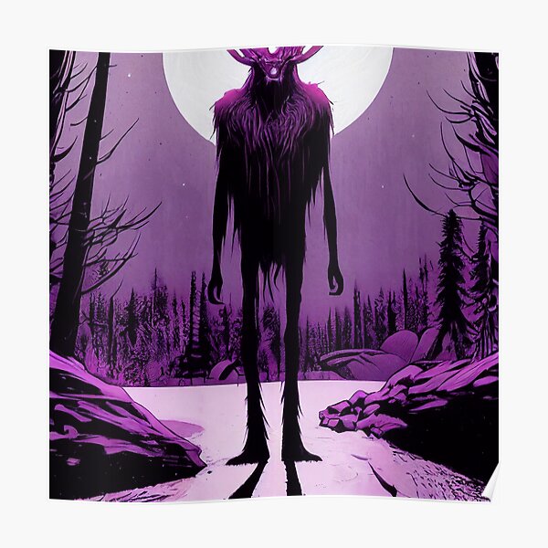 "Wendigo In the Woods" Poster for Sale by Ironicdoll | Redbubble