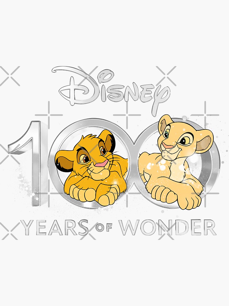 "100 Years of Wonder Nala Simba Logo Tshirt" Sticker for Sale by ...