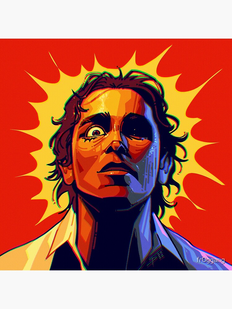 "PATRICK BATEMAN ! " Sticker for Sale by fr0ggang | Redbubble