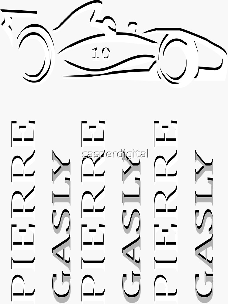 "Racing Driver Pierre Gasly" Sticker for Sale by casperdigital | Redbubble