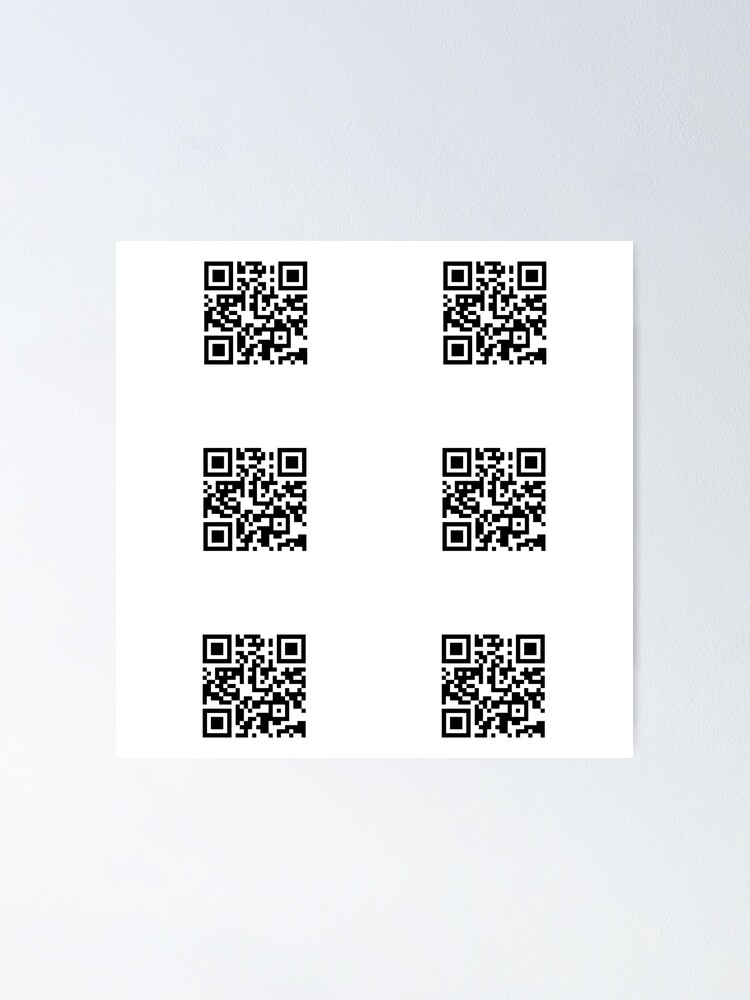 "Set 6x Useless Web QR code " Poster for Sale by zetaexe | Redbubble