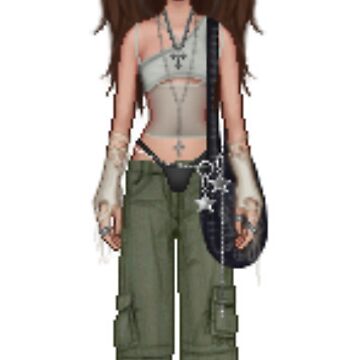 "brunette grunge everskies girl" Sticker for Sale by bambigirl222 ...