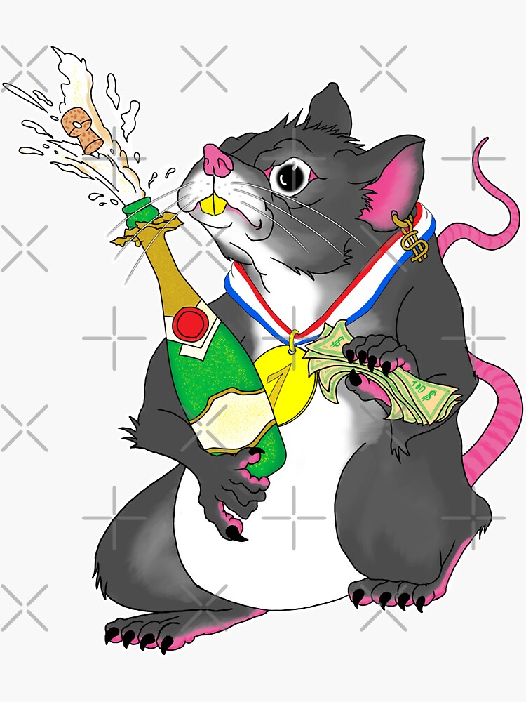 "Rat race champion " Sticker for Sale by Pontom46 | Redbubble