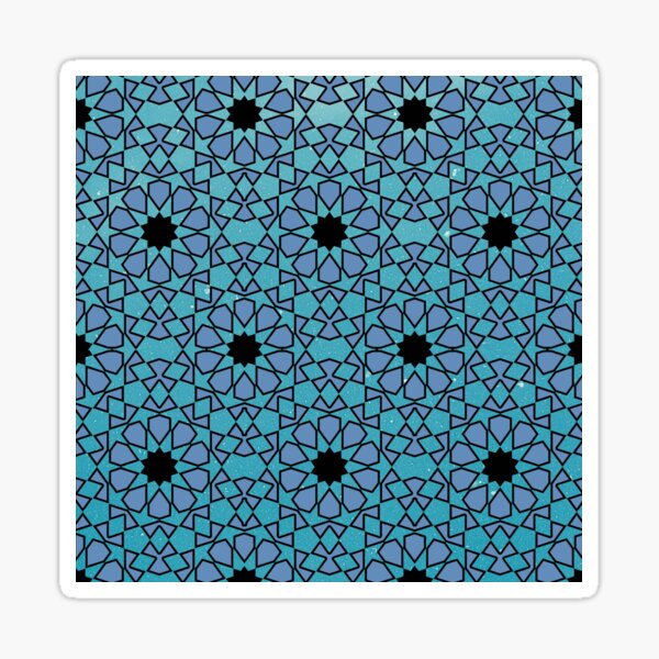 "Geometry Moroccan Mosaic Tiles, Traditional Moroccan Zellige" Sticker ...