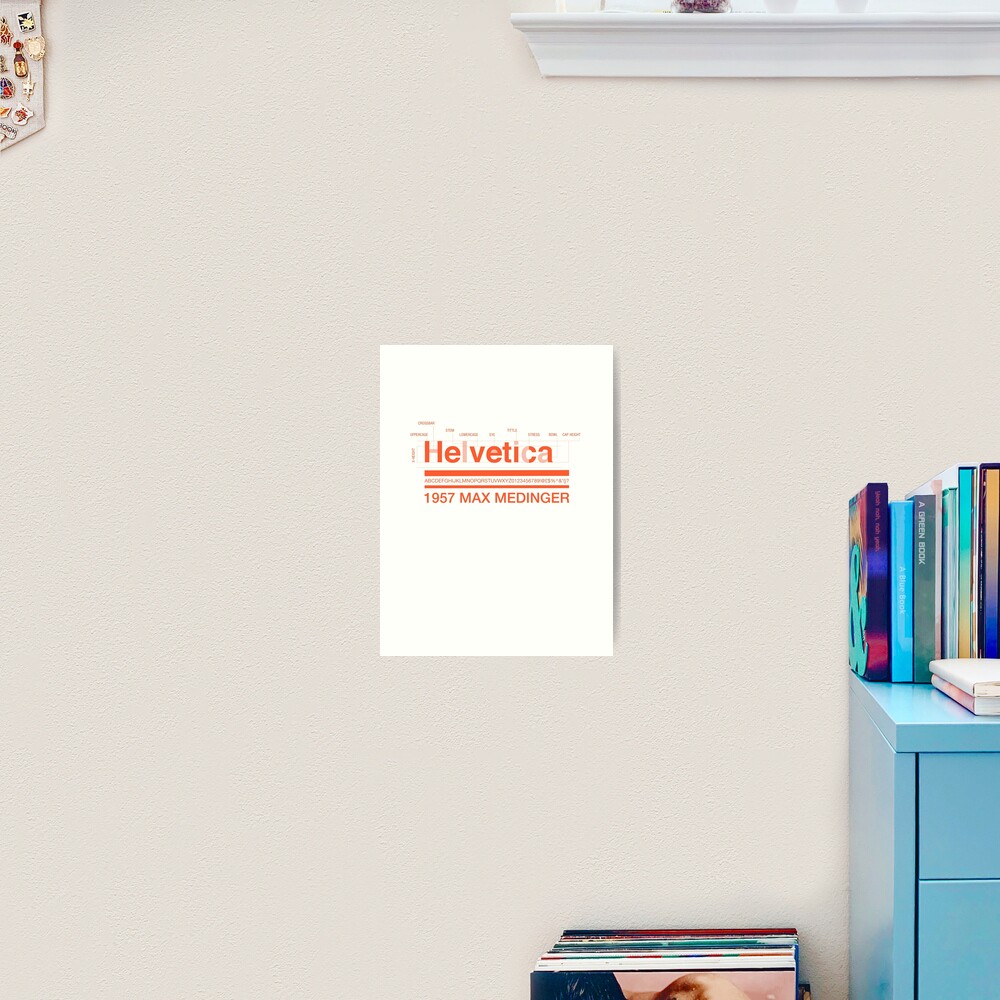 "Anatomy of Helvetica Typography" Photographic Print for Sale by ...
