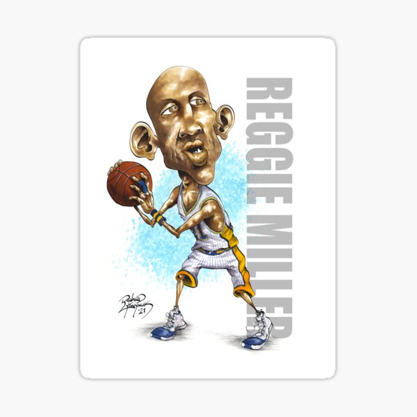 "Reggie Miller" Sticker for Sale by Rilystrations | Redbubble
