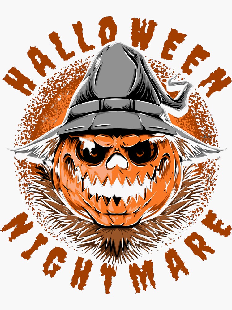 "Pumpkin Nightmare" Sticker for Sale by JedyGau | Redbubble