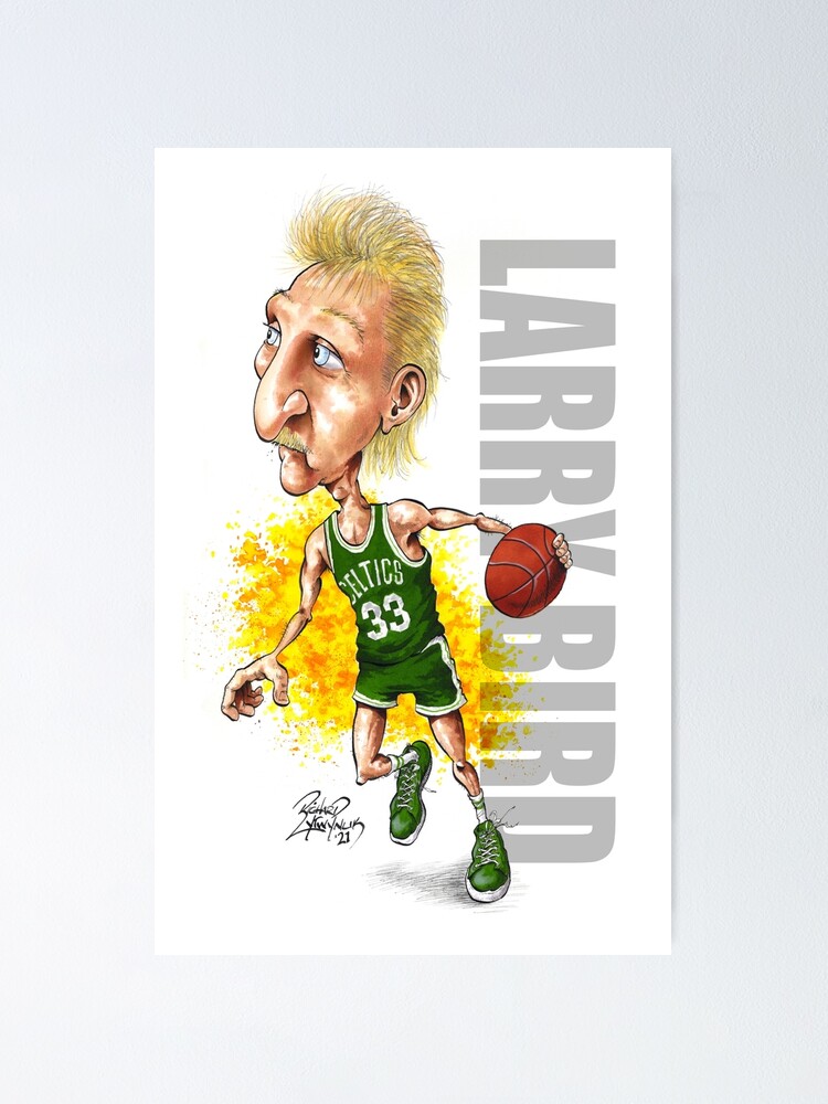 "Larry Bird" Poster for Sale by Rilystrations | Redbubble