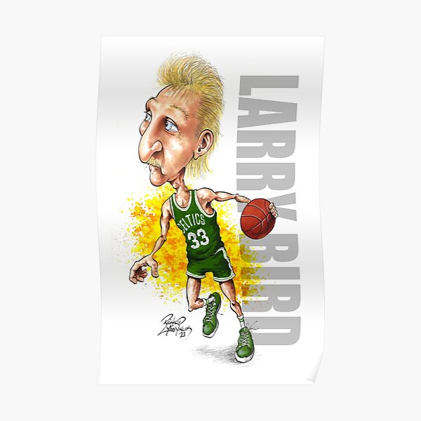 "Larry Bird" Poster for Sale by Rilystrations | Redbubble