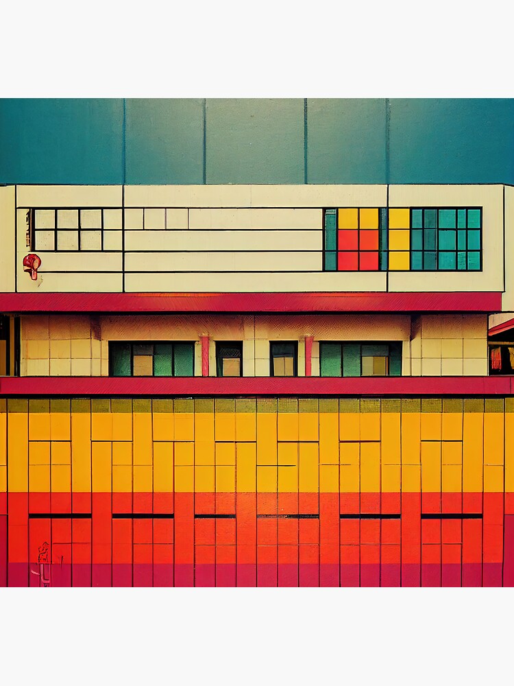 ""Nostalgia Arcade (1980s)" by VentureArt - Retro 80s Style Abstract ...