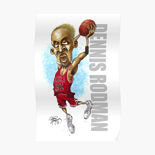 "Dennis Rodman" Poster for Sale by Rilystrations | Redbubble