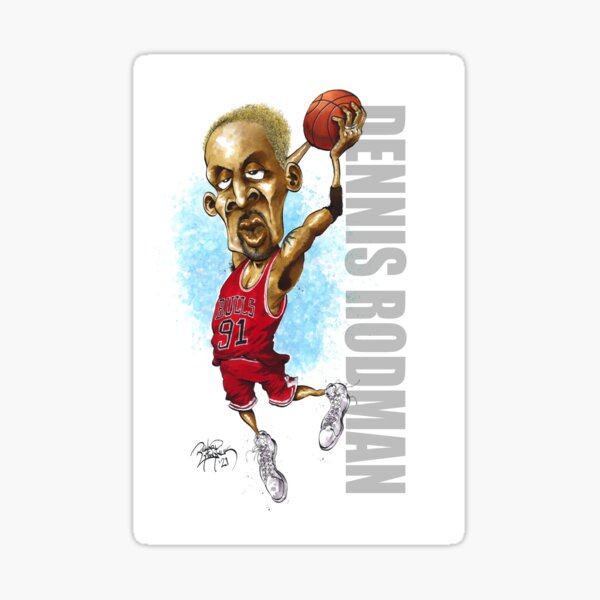"Dennis Rodman" Sticker for Sale by Rilystrations | Redbubble