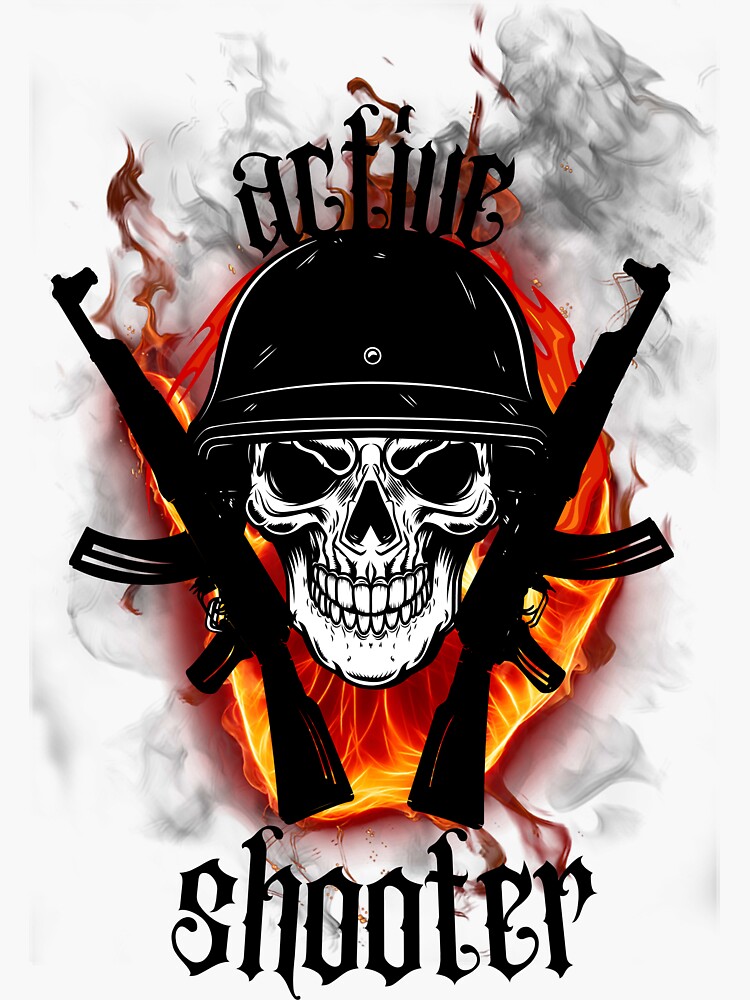 " Active Shooting ,Soldiers Active Shooter" Sticker for Sale by ...