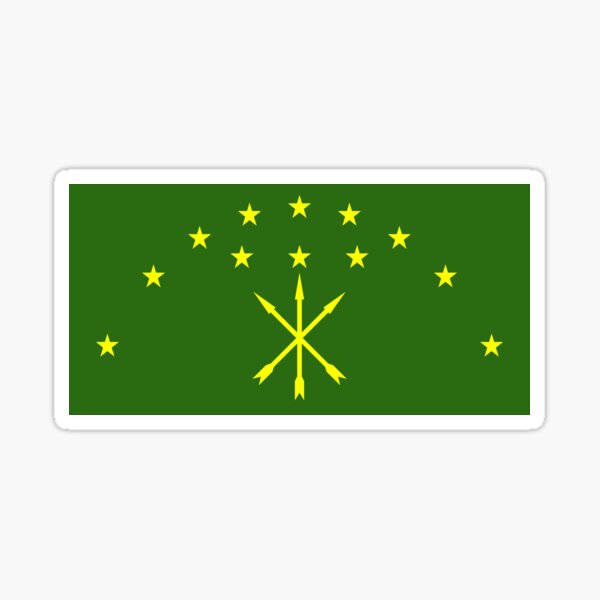 "Flag of Circassia" Sticker for Sale by Freihalt | Redbubble