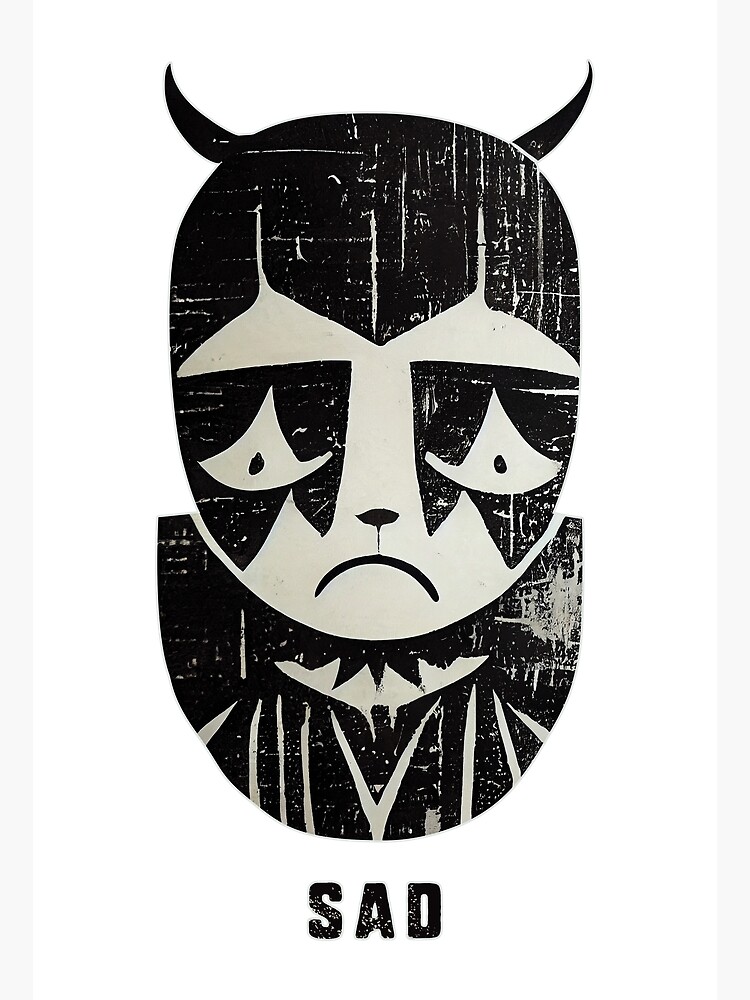 "Sad Devil Girl. Street Art Style Illustration" Poster for Sale by ...