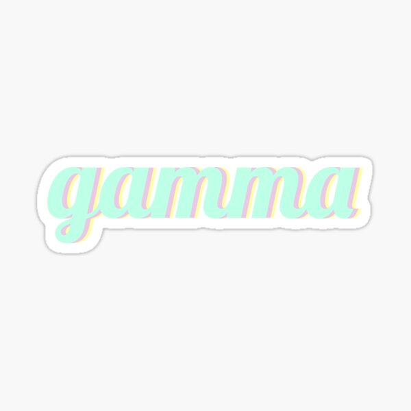 "Gamma" Sticker for Sale by laurajoy16 | Redbubble