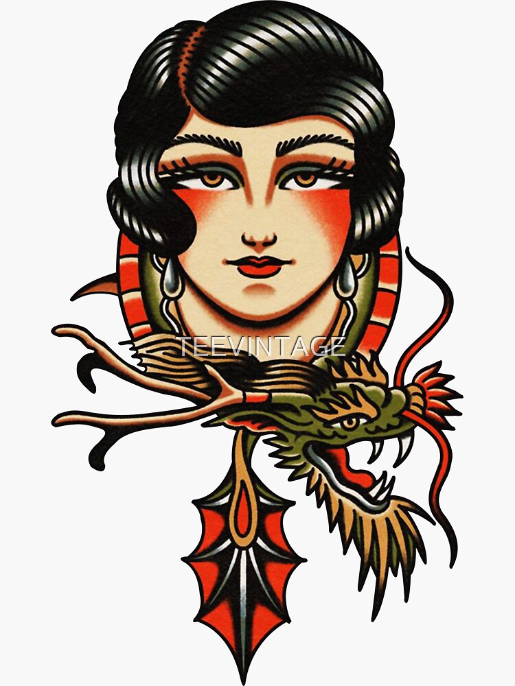 "Traditional Gypsy" Sticker for Sale by TEEVINTAGE | Redbubble
