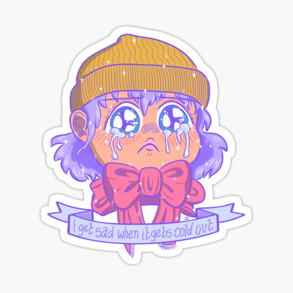 "Sad in the Cold" Sticker for Sale by AllMostly | Redbubble