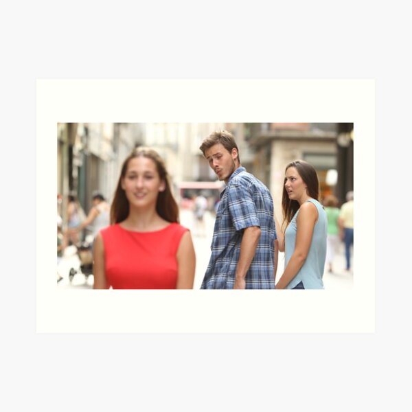 "Guy looking back meme" Art Print for Sale by Bebito | Redbubble