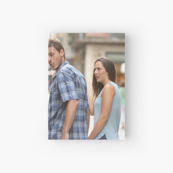 "Guy looking back meme" Hardcover Journal for Sale by Bebito | Redbubble