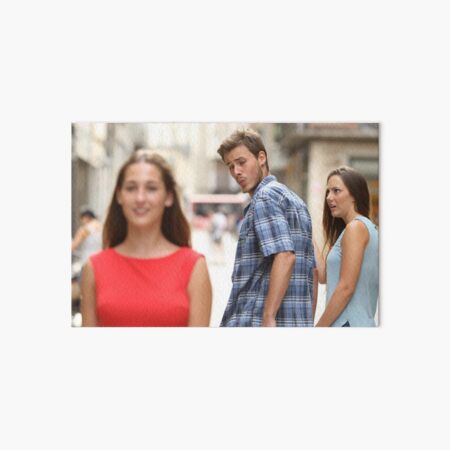 "Guy looking back meme" Art Board Print for Sale by Bebito | Redbubble