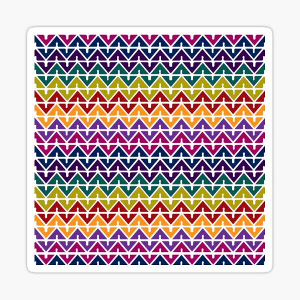 "ZIG ZAG LIGHT COLOUR" Sticker by deepseaart | Redbubble