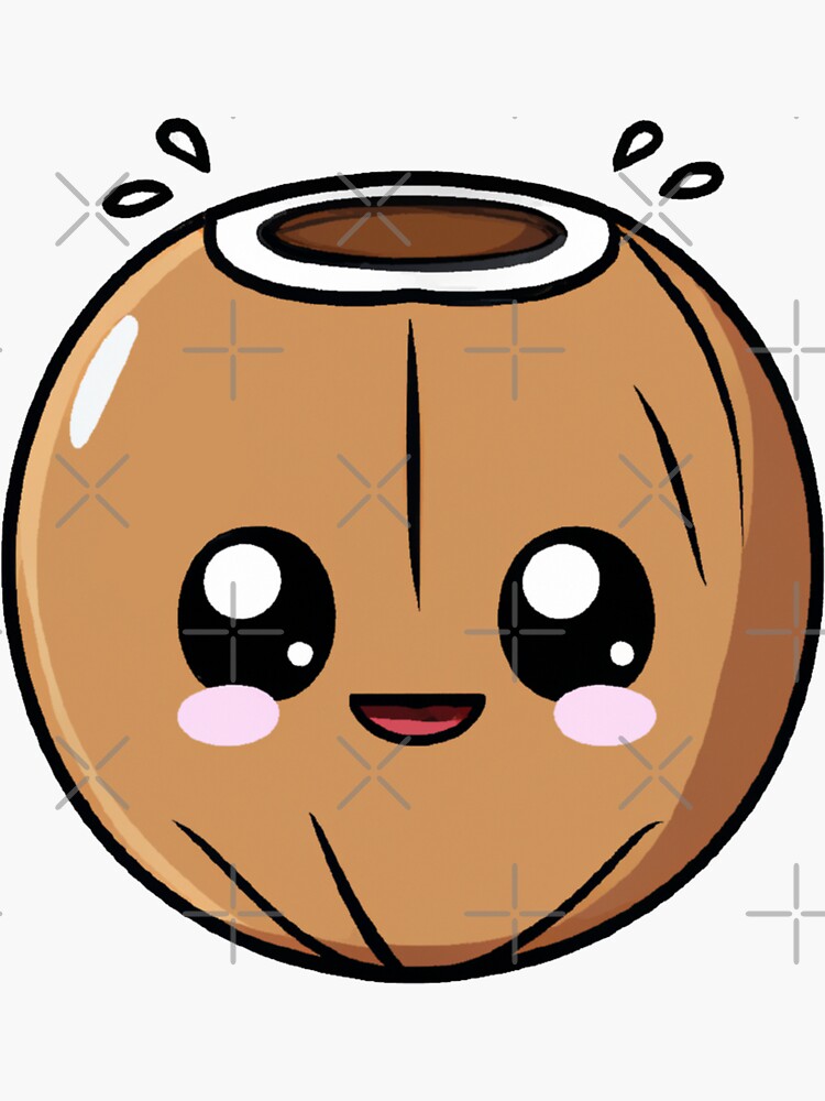 "Cute Coconut Claire" Sticker for Sale by designedfeeling | Redbubble