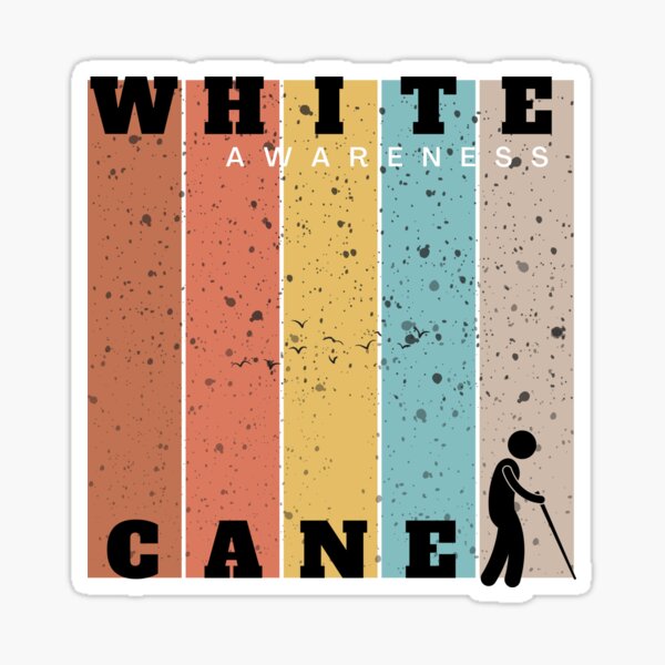 "White Cane Safety Day Observance awareness" Sticker for Sale by ...