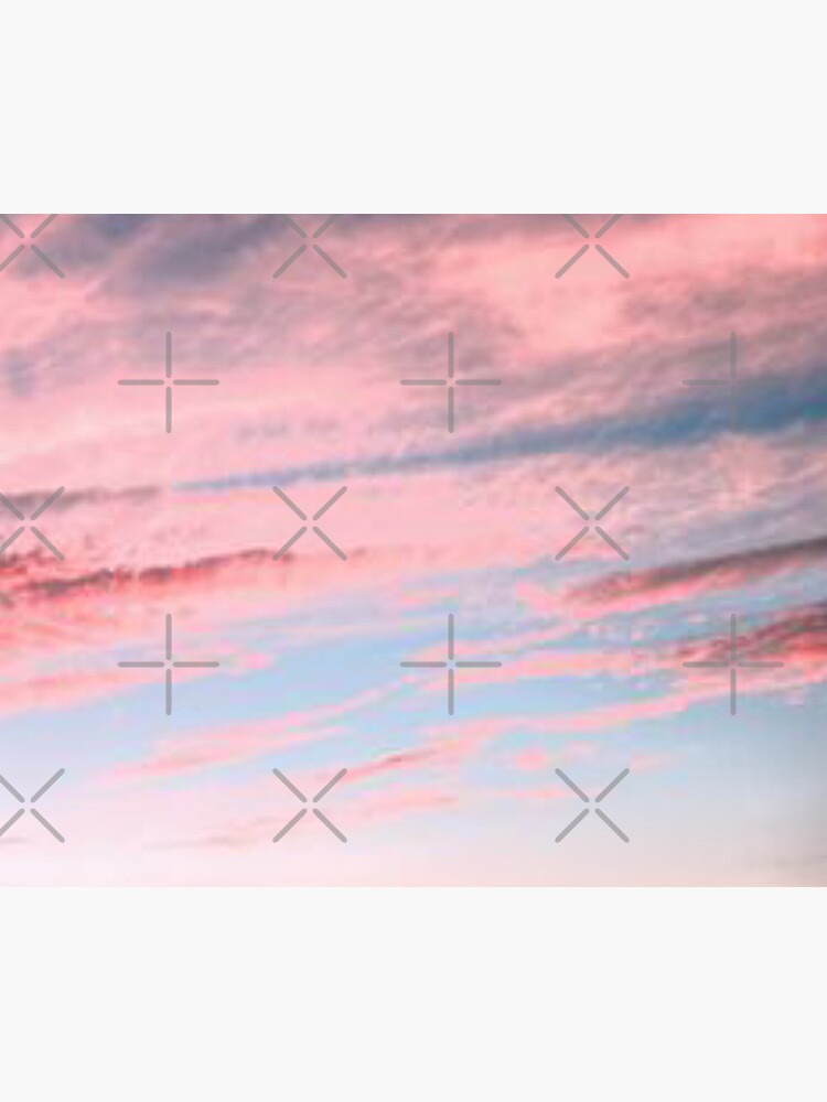 "Pastel pink clouds and blue sky on Friday evening " Sticker for Sale ...