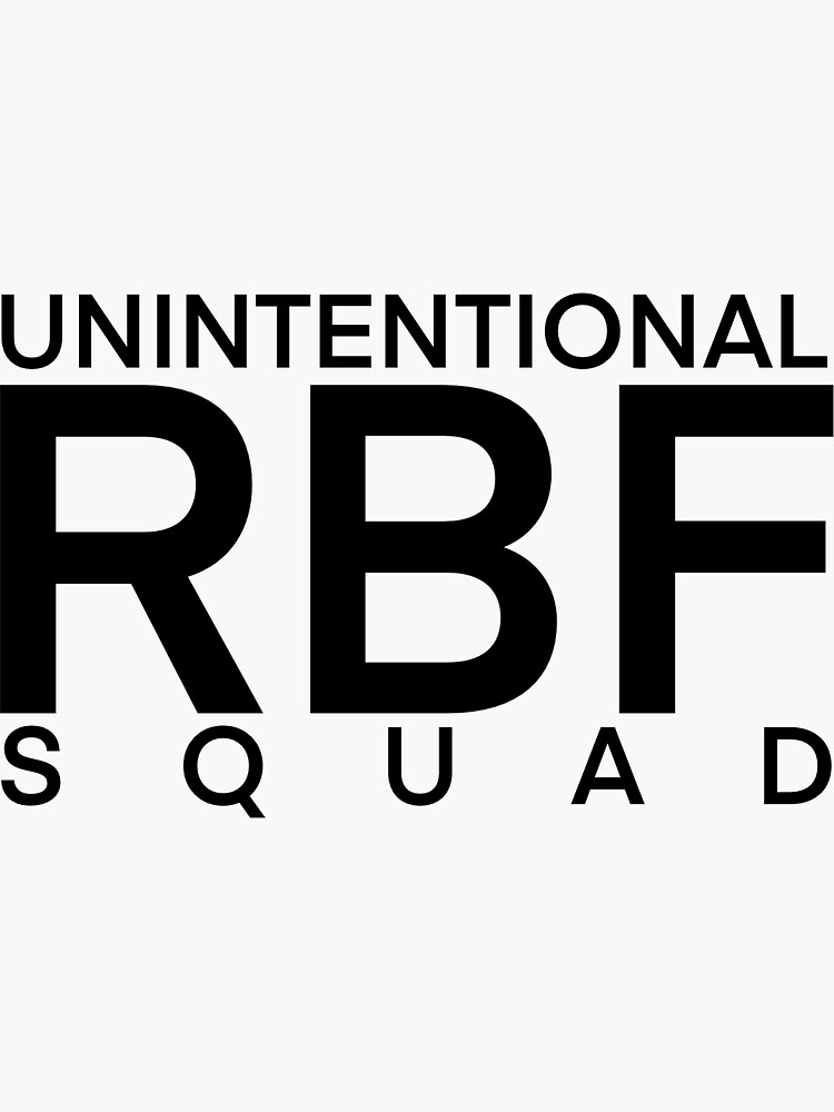 "Unintentional RBF Squad" Sticker for Sale by LovelyDazey | Redbubble