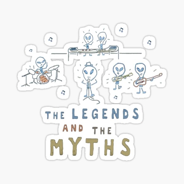 "the legends and the myths" Sticker for Sale by ericajparra79 | Redbubble