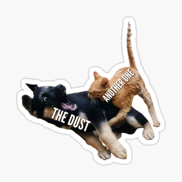 "Another one bites the dust cat" Sticker for Sale by VarietiDesigns ...