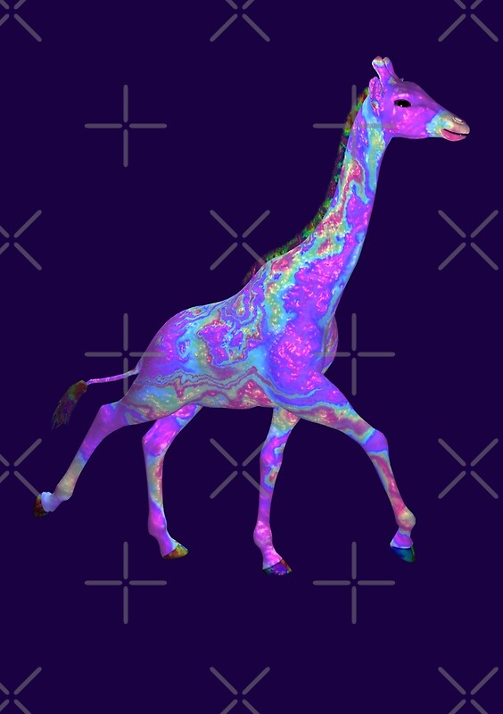 "Psychedelic Giraffe" by Mythos57 | Redbubble