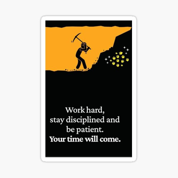 "Hardworking " Sticker for Sale by TSNstore | Redbubble