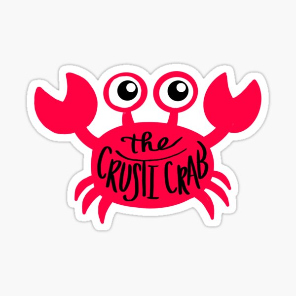 "Crusti Crab" Sticker for Sale by graceydempsey | Redbubble