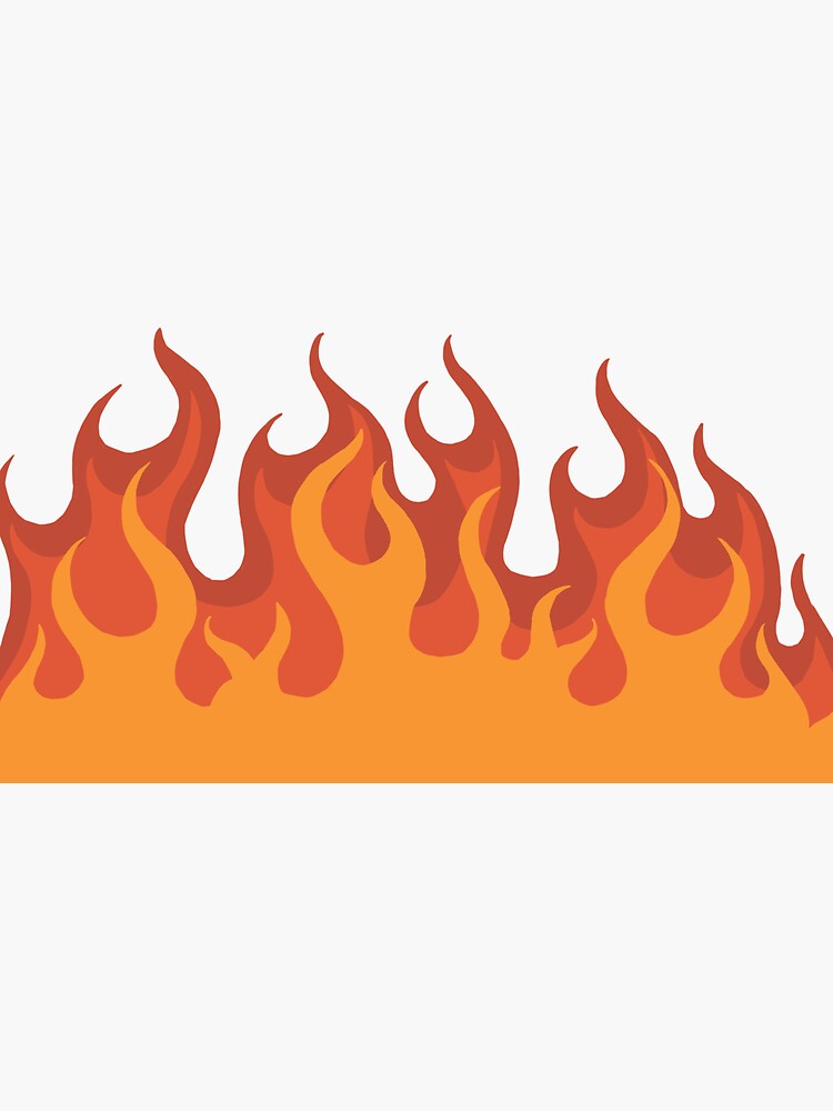 "Cartoon Fire" Sticker for Sale by FoxNorgad | Redbubble