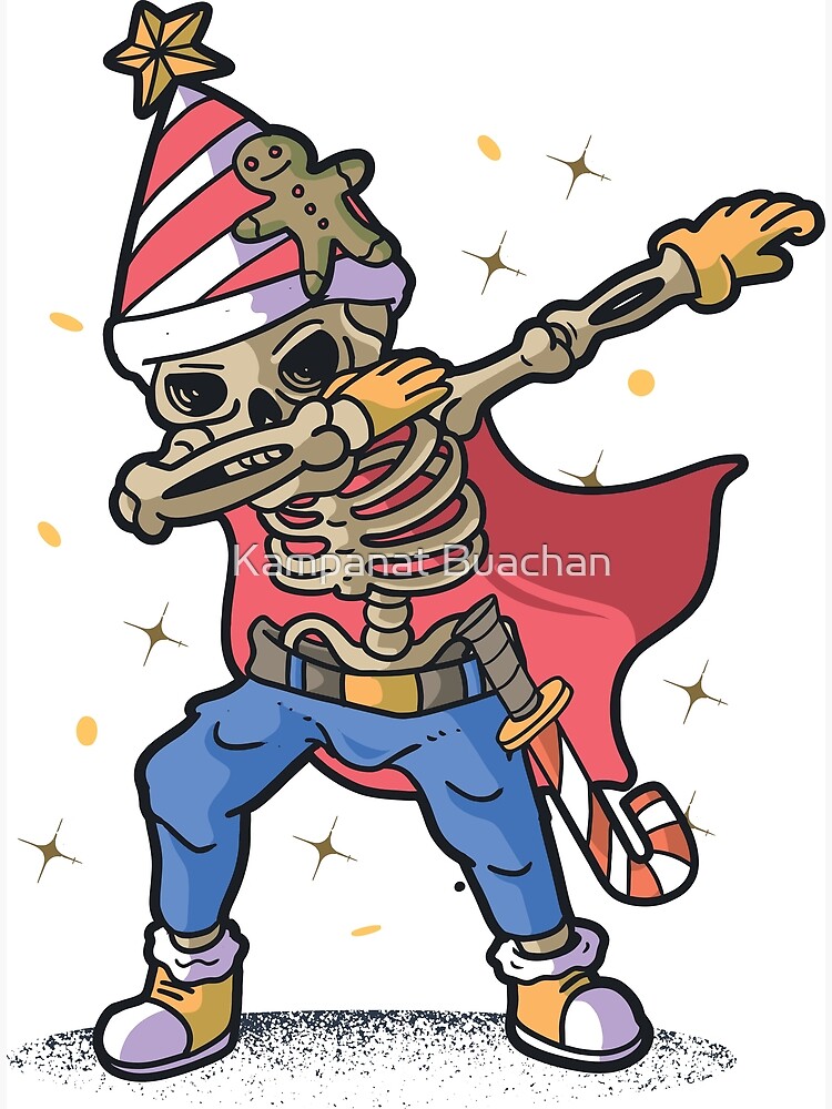 Póster «Cute Dabbing Skeleton Halloween para niños y niñas» de Kampanat | Redbubble