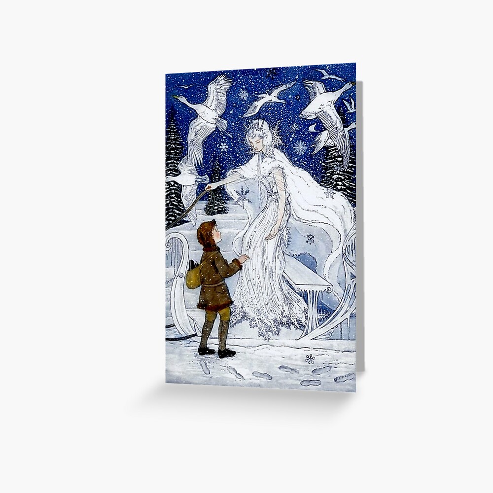 "SNOW QUEEN : Vintage Fairy Tale Print" Greeting Card by posterbobs ...