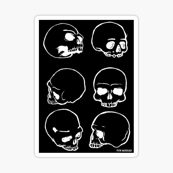 "Cool Skulls" Sticker for Sale by FoxNorgad | Redbubble