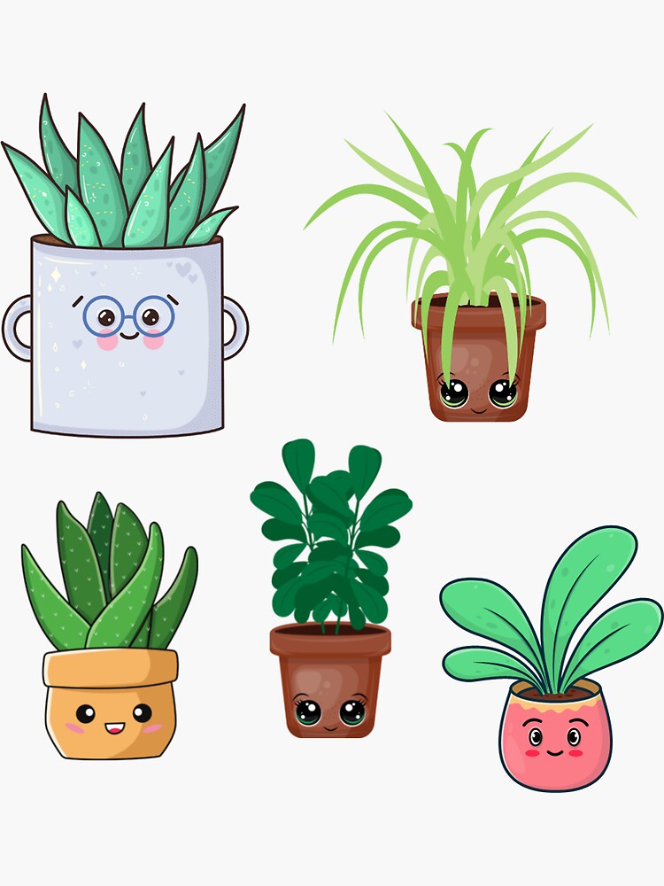 "Smiling Plants Sticker Pack" Sticker for Sale by LKfandomdesigns ...