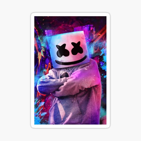 "Marshmello DJ " Sticker for Sale by thekla67 | Redbubble